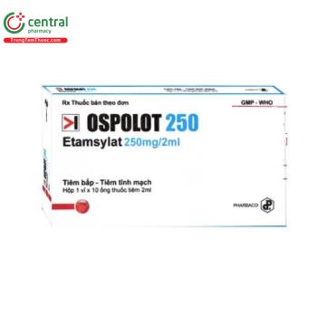 Thuốc Ospolot 250 phòng và điều trị mất máu, chảy máu (Hộp 10 ống 2ml)