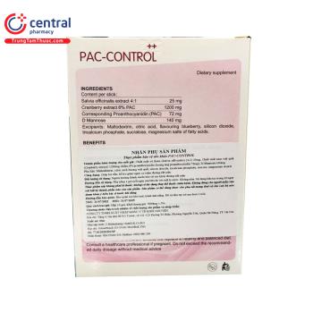 [CHÍNH HÃNG] Pac-Control là thuốc gì? Có giảm viêm đường tiết niệu?