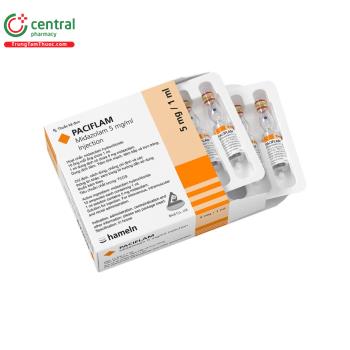 Thuốc Paciflam 5mg/ml - Thuốc an thần, gây mê, khởi mê