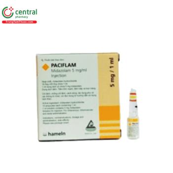 Thuốc Paciflam 5mg/ml - Thuốc an thần, gây mê, khởi mê