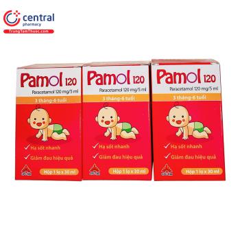 [CHÍNH HÃNG] Thuốc Pamol 120mg/5ml giúp giảm đau, hạ sốt ở trẻ em