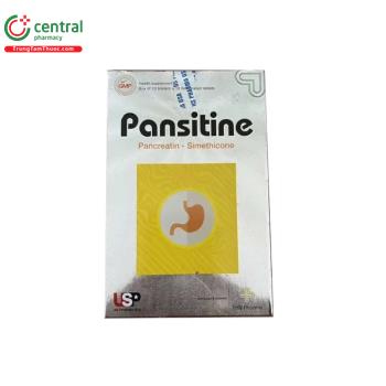 Pansitine hộp 100 viên giảm đầy hơi, khó tiêu, kích thích ăn ngon