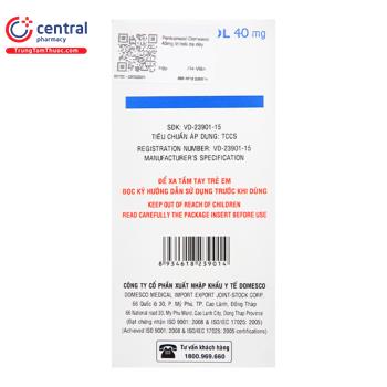 Thuốc Pantoprazol 40mg Domesco điều trị viêm loét dạ dày-tá tràng