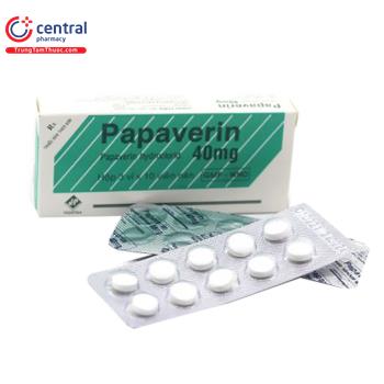 Thuốc Papaverin 40mg Vidipha chống co thắt cơ trơn tiêu hóa