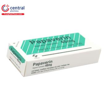 Thuốc Papaverin 40mg Vidipha chống co thắt cơ trơn tiêu hóa