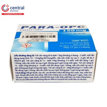 [CHÍNH HÃNG] Thuốc Para-OPC 150mg giúp hạ sốt, giảm đau nhẹ và vừa