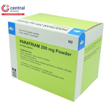 [CHÍNH HÃNG] Thuốc Paratriam 200mg Powder - Giảm ho, long đờm