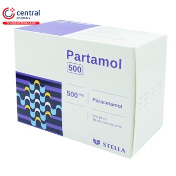 Thuốc hạ sốt, giảm đau hiệu quả Partamol 500: liều dùng, cách dùng