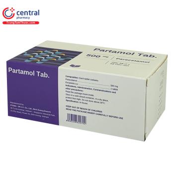 Thuốc hạ sốt, giảm đau Partamol Tab. 500mg : liều dùng, giá bán