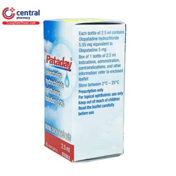Thuốc Pataday: Công dụng, liều dùng, chống chỉ định
