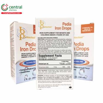 Thuốc Pedia Iron Drops - Bổ máu, ngừa thiếu máu do thiếu sắt cho trẻ