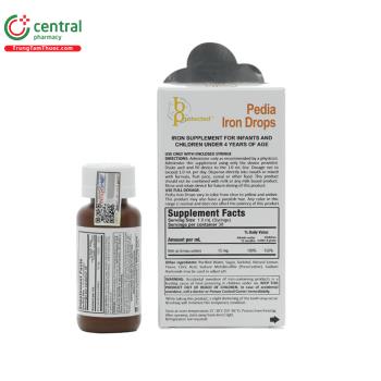 Thuốc Pedia Iron Drops - Bổ máu, ngừa thiếu máu do thiếu sắt cho trẻ