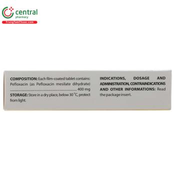 Thuốc Pefloxacin 400mg Domesco điều trị nhiễm khuẩn gram âm, tụ cầu