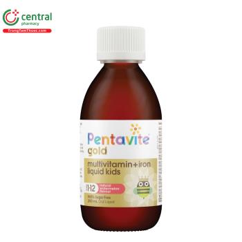 Thuốc Pentavite Gold Multivitamin+Iron Liquid Kids giúp bổ sung vitamin ...