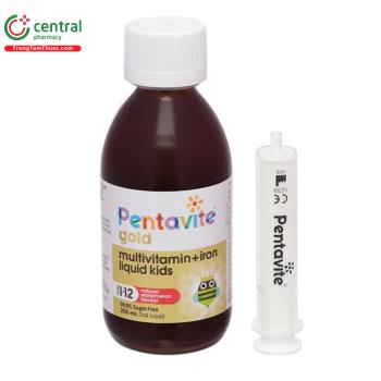 Thuốc Pentavite Gold Multivitamin+Iron Liquid Kids giúp bổ sung vitamin ...