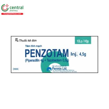 Thuốc Penzotam Inj 4.5g kháng sinh phối hợp điều trị nhiễm khuẩn nặng