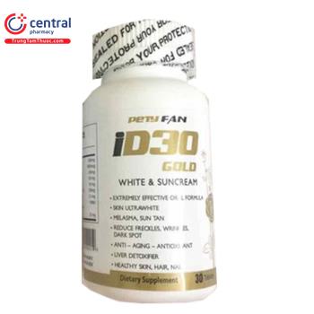 Thuốc Petyfan iD30 Gold White & Suncream: trắng da, chống nắng