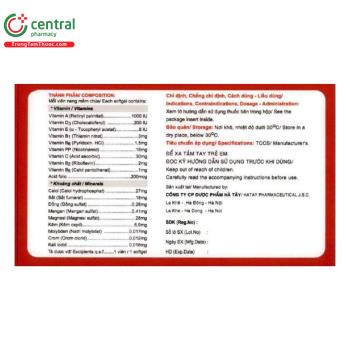 Thuốc Pharhadaton Hataphar cung cấp vitamin và muối khoáng cho cơ thể