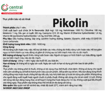 Thuốc Pikolin Ocavill (Vỉ) - Giúp ngăn ngừa hình thành cục máu đông