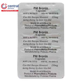 [CHÍNH HÃNG] Thuốc Bacopa PM Branin 150mg giải pháp cải thiện trí nhớ