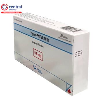 Thuốc Pms-Entecavir 0.5mg kháng virus, điều trị viêm gan B (HBV)