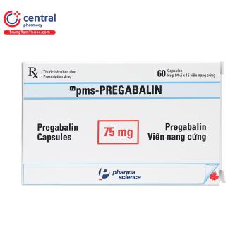 [CHÍNH HÃNG] Thuốc Pms-Pregabalin 75mg điều trị đau thần kinh