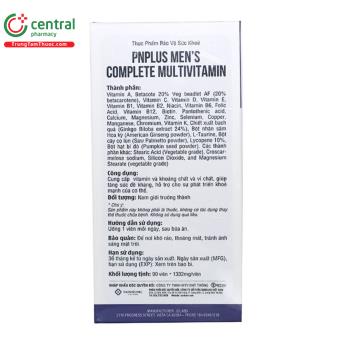 PNPlus Men's Complete Multivitamin - bổ sung vitamin cho nam giới