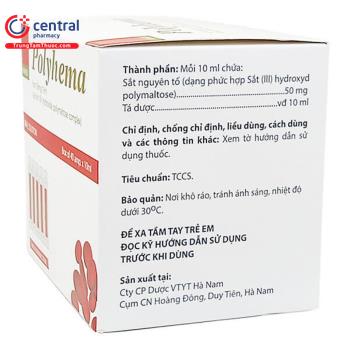[CHÍNH HÃNG] Polyhema 50mg/10ml - Điều trị thiếu máu do thiếu sắt
