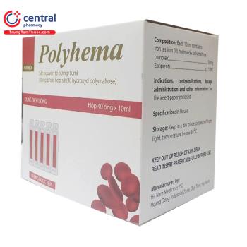 [CHÍNH HÃNG] Polyhema 50mg/10ml - Điều trị thiếu máu do thiếu sắt