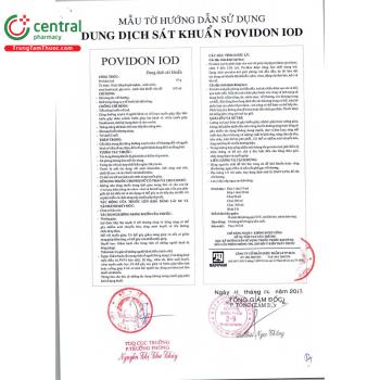 Thuốc Povidon iod 10% Nadyphar sát trùng vết thương, khử trùng dụng cụ y tế