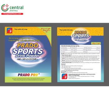 Prado Sports Drink Powder: Bột điện giải bù nước và muối khoáng