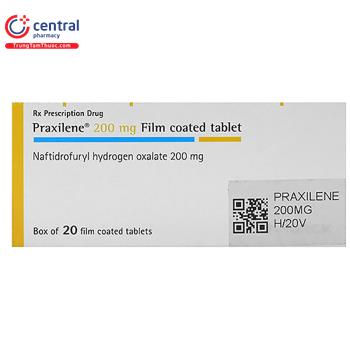 Thuốc Praxilene 200mg: chỉ định, liều dùng, giá bán