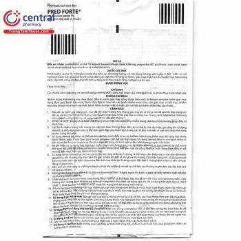 [CHÍNH HÃNG] Thuốc nhỏ mắt Pred Forte 5ml: chỉ định, lưu ý sử dụng