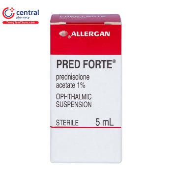 [CHÍNH HÃNG] Thuốc nhỏ mắt Pred Forte 5ml: chỉ định, lưu ý sử dụng