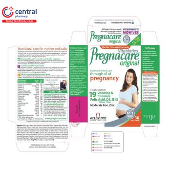 Vitabiotics Pregnacare Original giúp bổ sung vitamin cho bà bầu