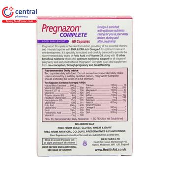 Thuốc Pregnazon Complete - Bổ sung Vitamin và khoáng chất