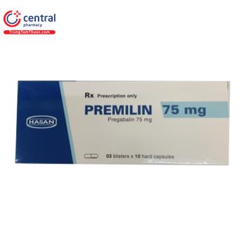 [CHÍNH HÃNG] Thuốc Premilin 75mg (Hộp 30 viên): trị bệnh thần kinh
