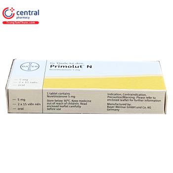 [CHÍNH HÃNG] Thuốc Primolut N 5mg điều trị rối loạn kinh nguyệt