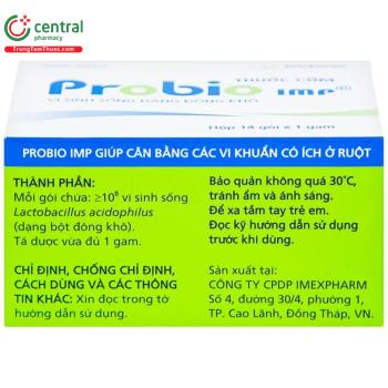 Thuốc Probio IMP Giúp cân bằng lại hệ vi sinh đường ruột giảm táo bón