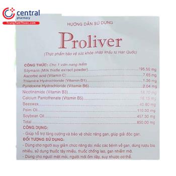 [CHÍNH HÃNG] Thuốc Proliver Hàn Quốc tăng cường chức năng gan