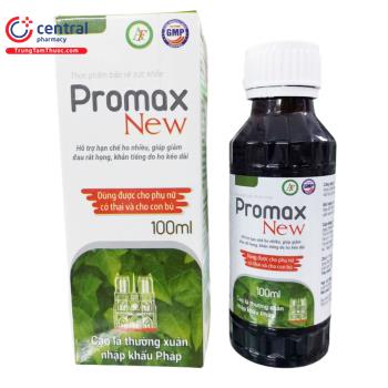 Siro ho Promax New hỗ trợ giảm hắt hơi, sổ mũi, ho do viêm họng