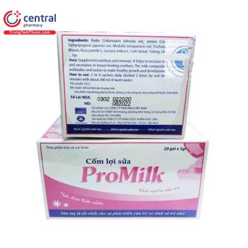 Cốm lợi sữa Promilk - bổ sung dinh dưỡng, kích thích tiết sữa