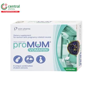 ProMUM Vomarin hỗ trợ giảm buồn nôn, nôn ở mẹ bầu và tăng tiết sữa