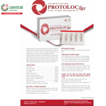 Thuốc đặt Protoloc Max - Hỗ trợ điều trị bệnh trĩ, nứt kẽ hậu môn