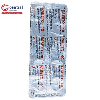 Thuốc Rabeto-40 chứa Rabeprazol điều trị trào ngược dạ dày, thực quản