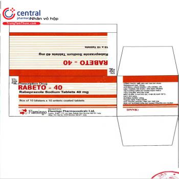 Thuốc Rabeto-40 chứa Rabeprazol điều trị trào ngược dạ dày, thực quản