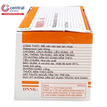 Thuốc Rabeto-40 chứa Rabeprazol điều trị trào ngược dạ dày, thực quản