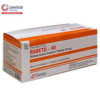 Thuốc Rabeto-40 chứa Rabeprazol điều trị trào ngược dạ dày, thực quản