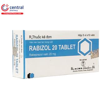 [CHÍNH HÃNG] Thuốc Rabizol 20 tablet - điều trị loét dạ dày tá tràng