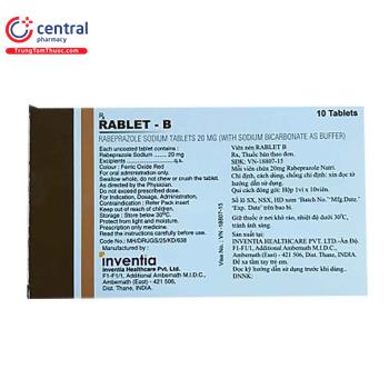 [CHÍNH HÃNG] Thuốc Rablet-B 20mg trị viêm loét dạ dày